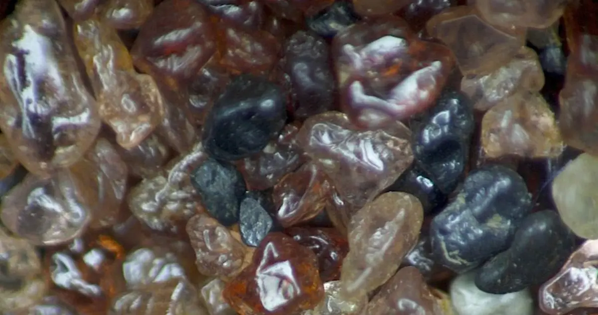 Black Sand Under Microscope