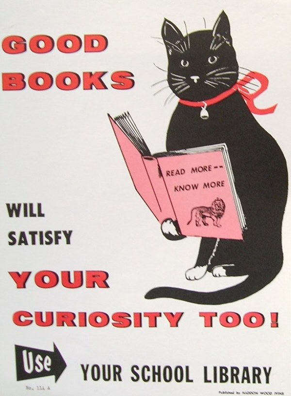 37 Colorful Vintage Library Ads That Bookworms Will Love