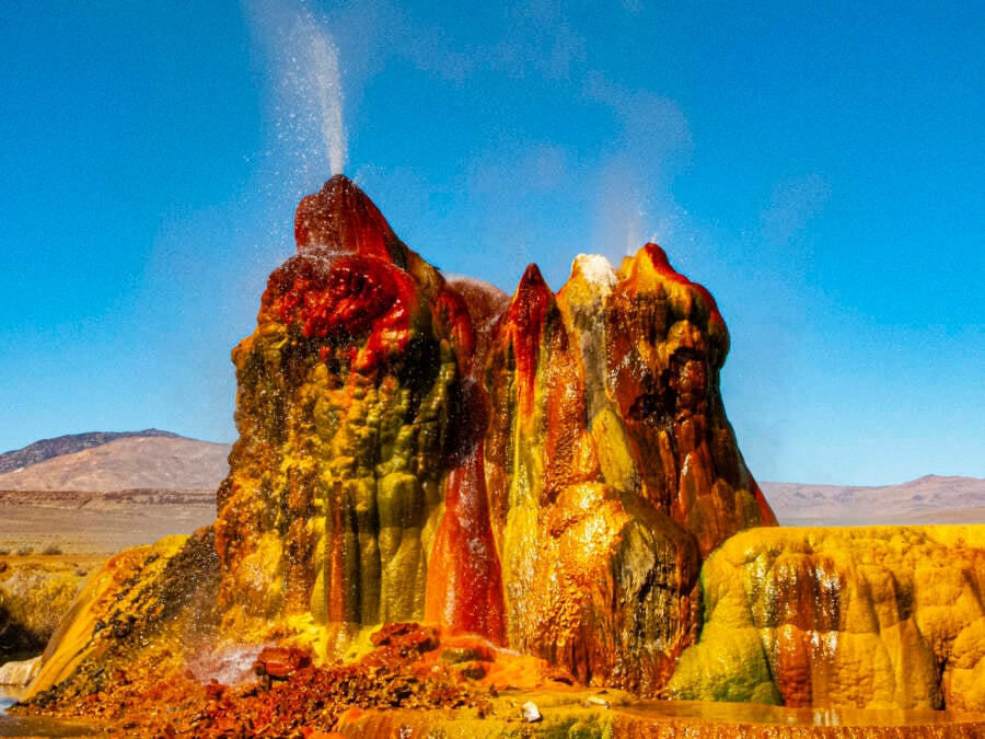 Fly Geyser, The Rainbow Wonder Of The Nevada Desert