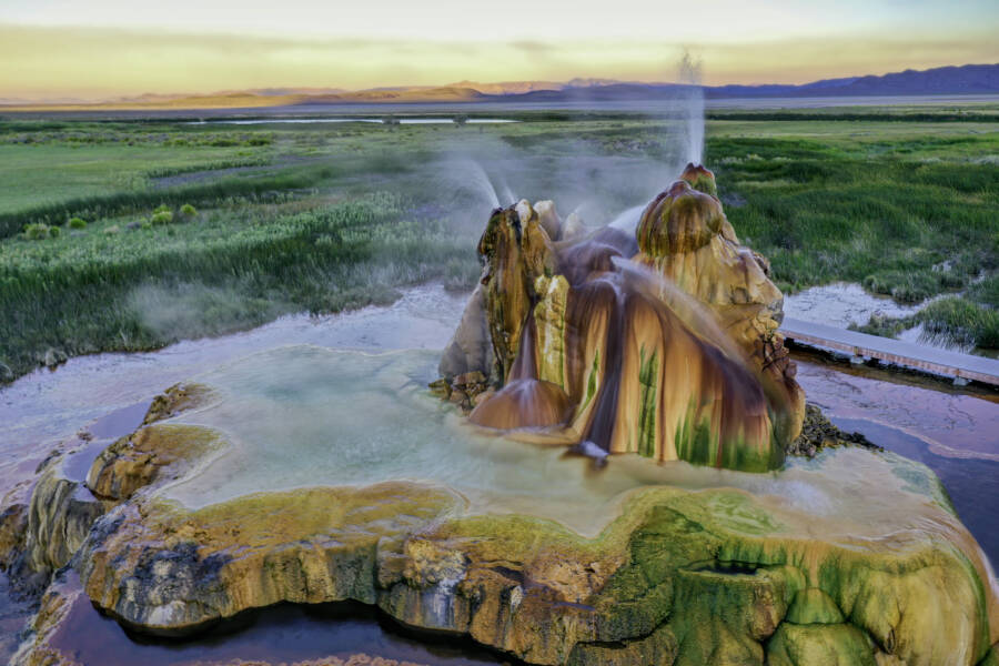 Fly Geyser, The Rainbow Wonder Of The Nevada Desert