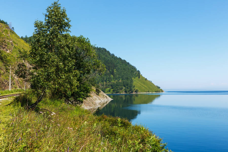 Lake Baikal, The Turquoise Lake In The Wilds Of Russia