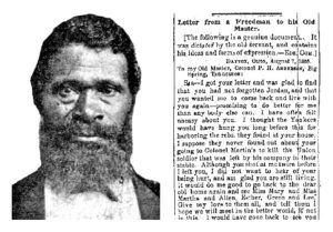 Three Letters Written By Former Slaves To Their Masters