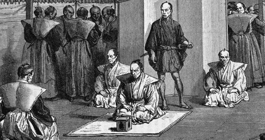 Seppuku, The Ritual Suicide Method Of Samurais In Feudal Japan