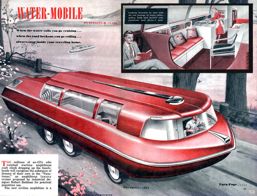 Boatmobile (1947) : r/RetroFuturism