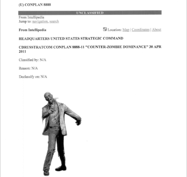 CONPLAN 8888: The U.S. Government's Zombie Defense Plan