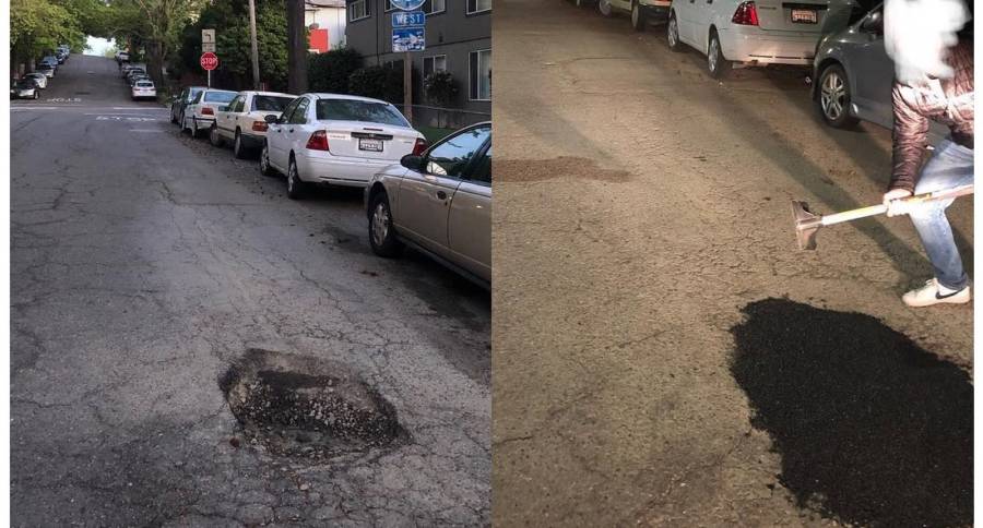 'Pothole Vigilantes' Are Fixing Oakland's Terrible Road Conditions