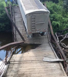 Bean-Carrying Truck Overloads, Collapses Historic 113-Year-Old Bridge