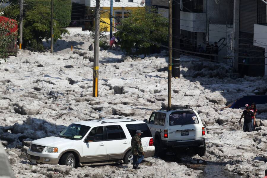 A Huge Mexican Hail Storm Buried The Central Town of Guadalajara