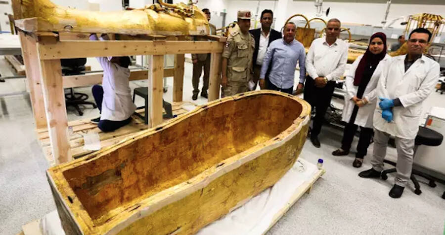 King Tut's Coffin Removed From His Tomb For The First Time Ever