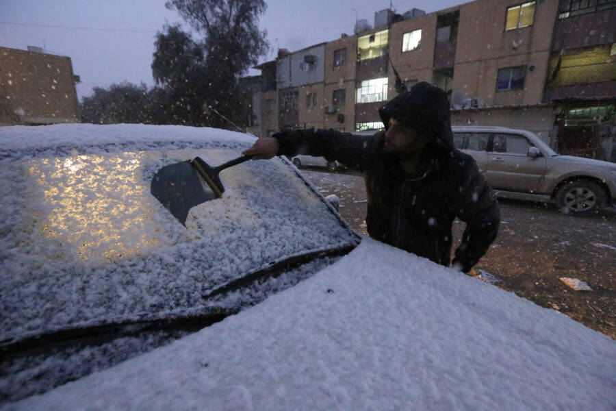 Snow Blankets Iraq For Just The Second Time In 100 Years