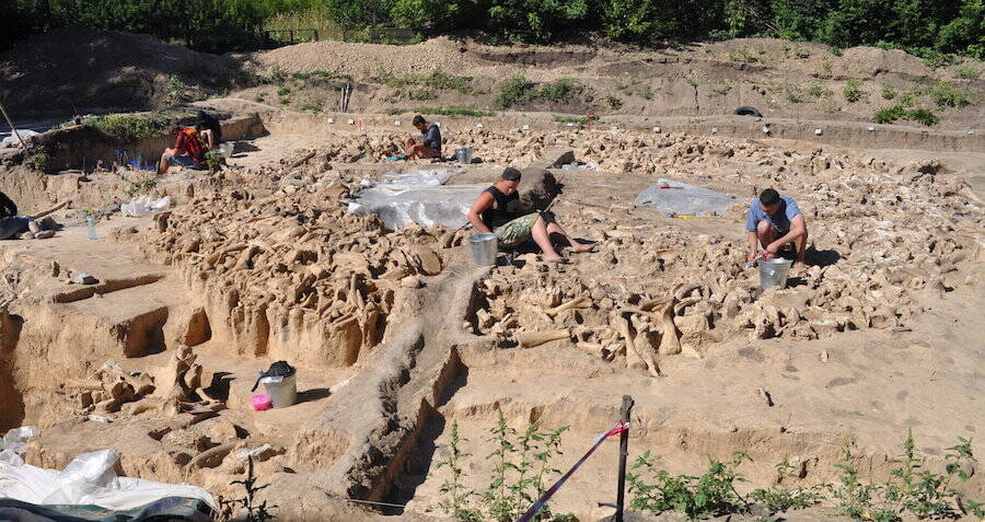 25,000-Year-Old Structure Made Of Mammoth Bones Discovered In Russia
