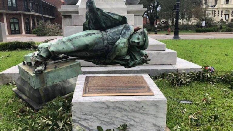 Hurricane Laura Topples Confederate Statue Officials Had Voted To Keep