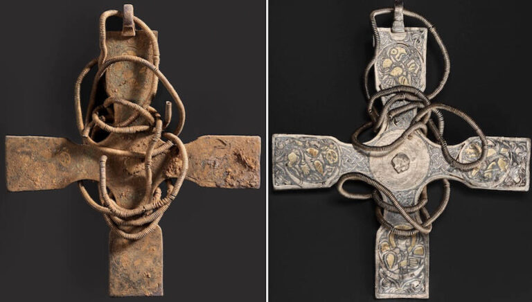 Anglo-Saxon Cross Buried For 1,000 Years Restored To Former Glory