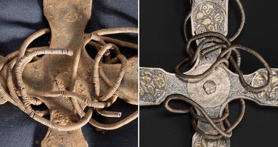 Anglo-Saxon Cross Buried For 1,000 Years Restored To Former Glory