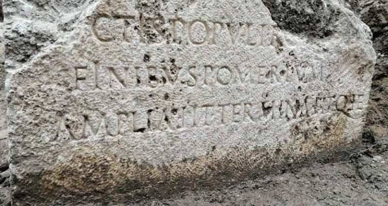 Stone Marking Ancient Rome's City Limits Discovered By Sewer Workers