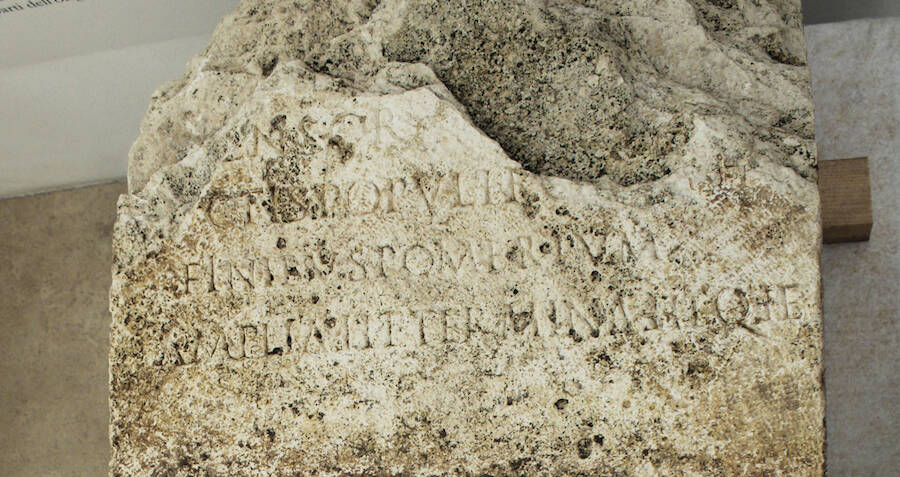 Stone Marking Ancient Rome's City Limits Discovered By Sewer Workers