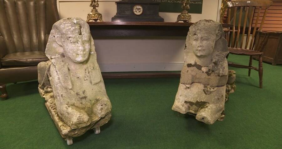 English Garden Statues Turn Out To Be 5,000-Year-Old Egyptian Sphinxes