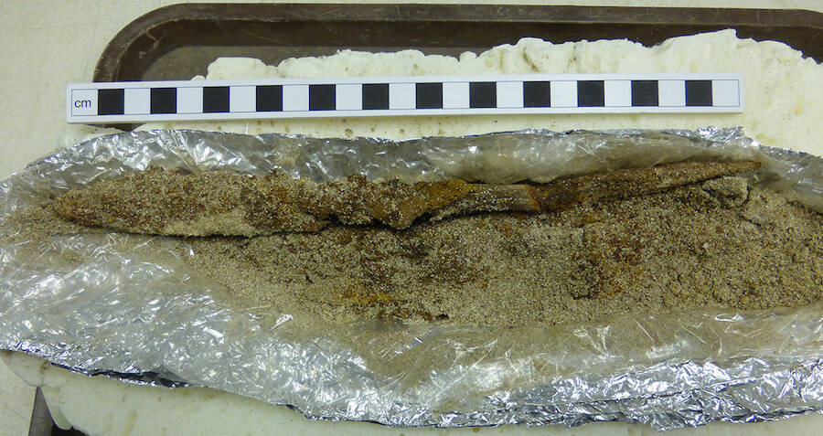 X-Rays Of Viking 'Mayback Sword' Reveal Rich Decorations It Once Held