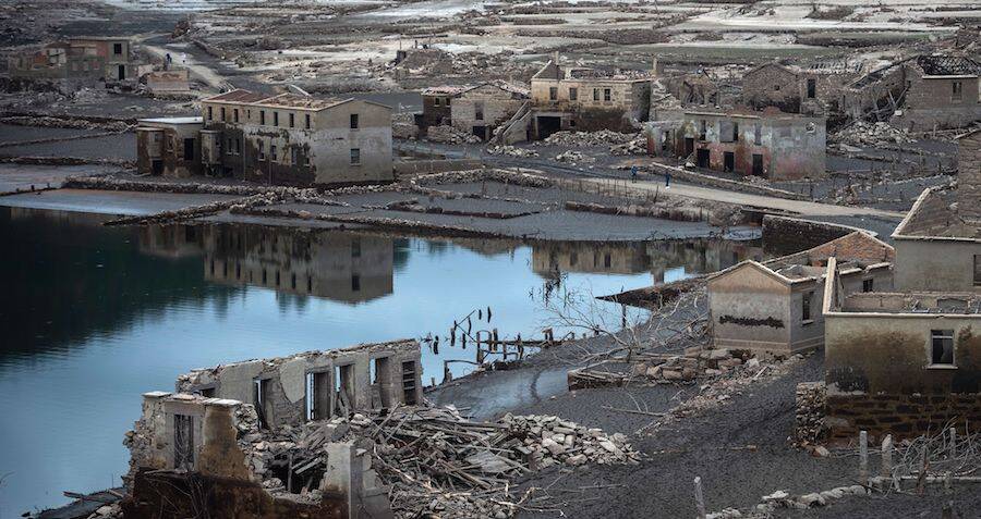 Ghost Town Of Aceredo Emerges After 30 Years Underwater