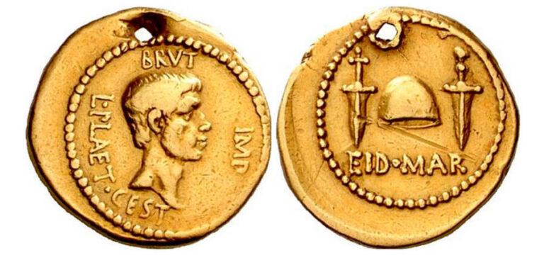 Gold Coin Celebrating Julius Caesar's Assassination Goes To Auction