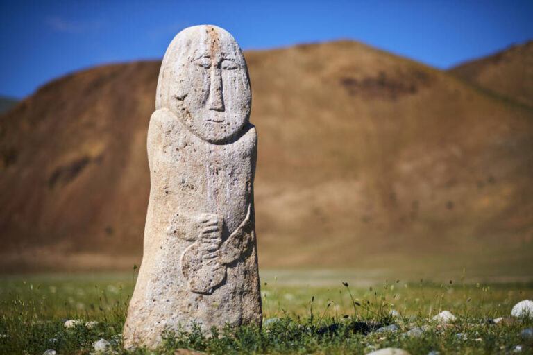 Farmer In Kyrgyzstan Unearths Massive Ancient Statue