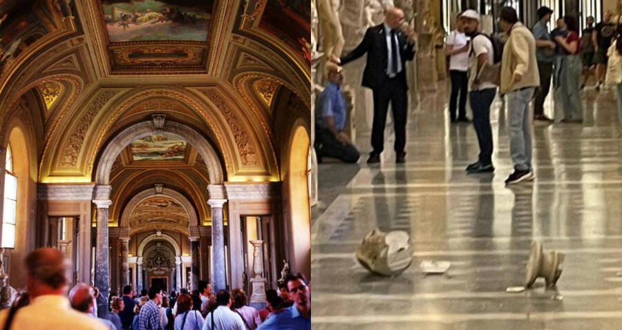 Tourist Busts Vatican Statues Because He Couldn't See The Pope