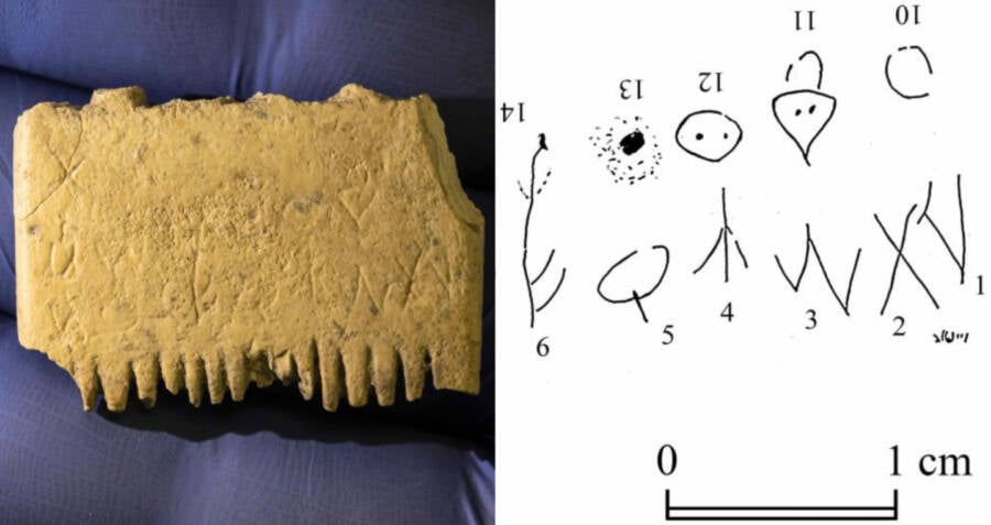 First Full Sentence Using An Alphabet Found On An Ancient Comb