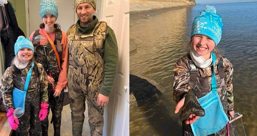 Nine-Year-Old Girl Discovers 15-Million-Year-Old Megalodon Tooth