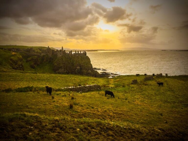 Dunluce Castle, The Medieval Fortress On The Cliffs Of Northern Ireland