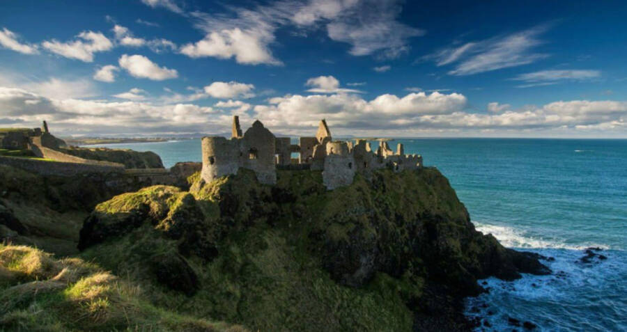 Dunluce Castle, The Medieval Fortress On The Cliffs Of Northern Ireland