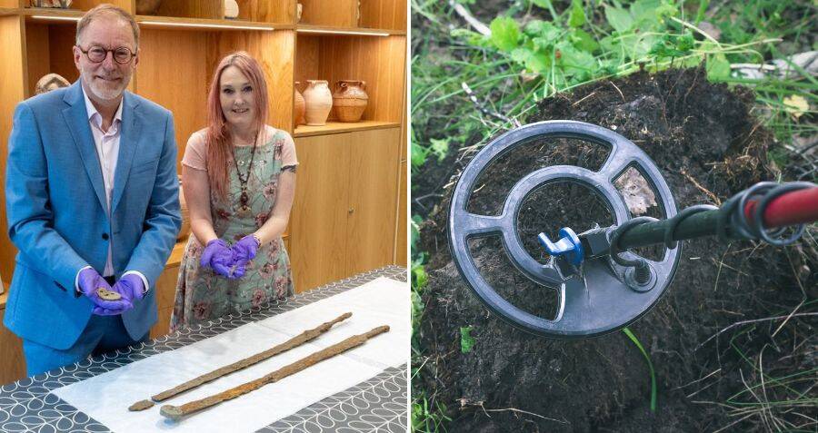 English Metal Detectorist Discovers Ancient Roman Swords