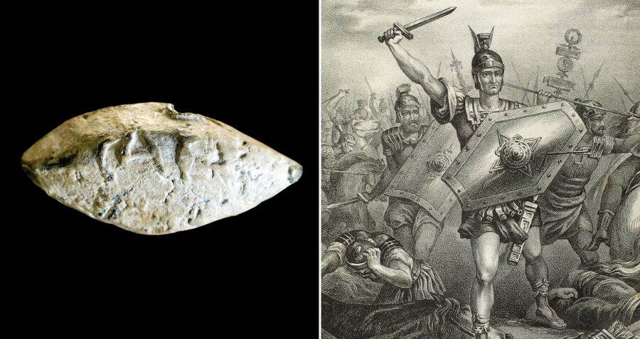 Sling Bullet Inscribed With Julius Caesar's Name Found In Spain