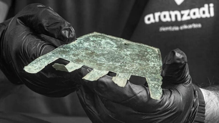 Ancient Bronze Hand With Vasconic Inscription Found In Spain