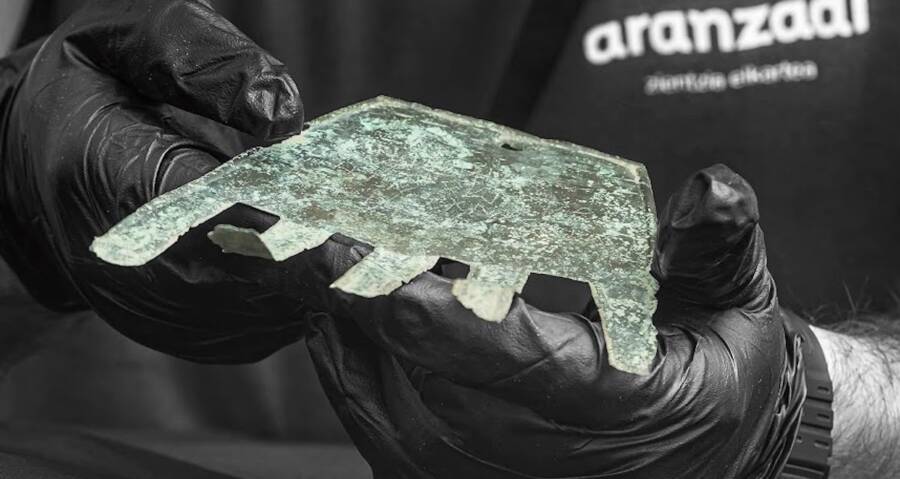 Ancient Bronze Hand With Vasconic Inscription Found In Spain