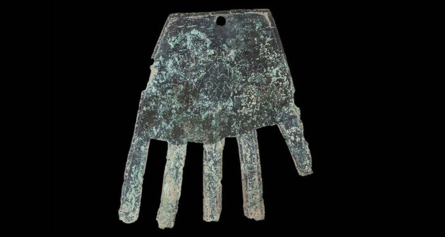 Ancient Bronze Hand With Vasconic Inscription Found In Spain