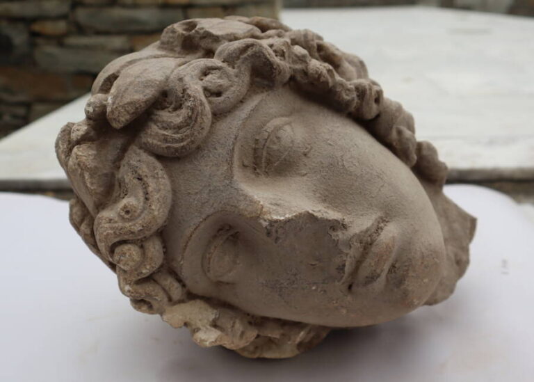 Head Of Ancient Greek Apollo Statue Unearthed At Philippi