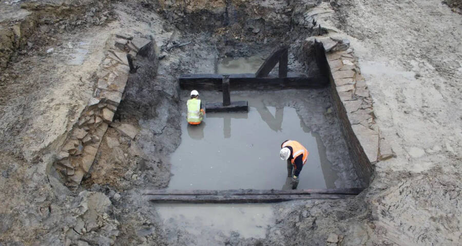 Archaeologists Unearth Moat At Medieval Farm Site In England