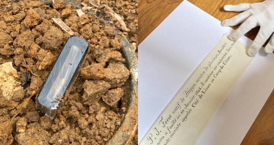 200-Year-Old Archaeologist's Note Found During A Dig In France