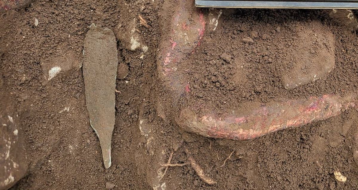 Rare Copper Age Dagger Found Inside An Italian Cave