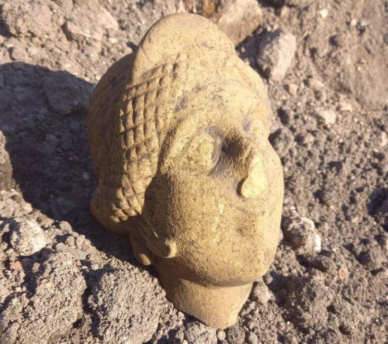 Ancient Roman Statue Head Unearthed Near Hadrian's Wall