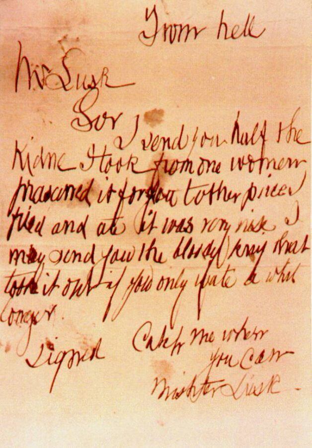 Jack The Ripper's Letters: From 'Dear Boss' To 'From Hell'