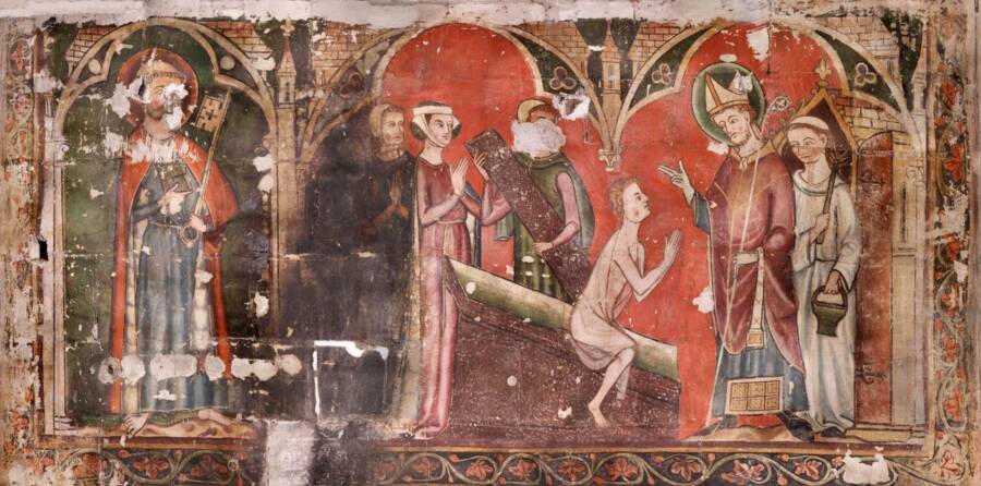 Medieval Murals At Angers Cathedral Revealed After Centuries