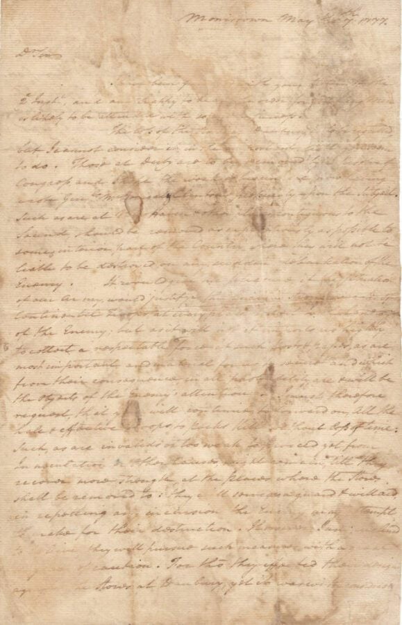 George Washington Letter From Revolutionary War Up For Sale