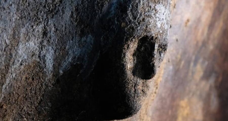 Plaster Face Found On Wall Of Ancient Libyan Villa