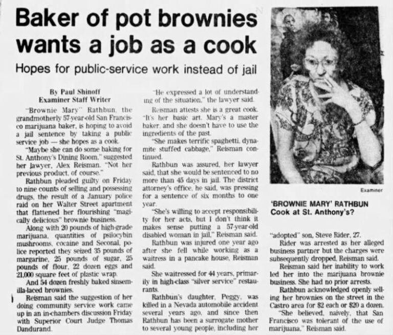 Mary Jane Rathbun, The Marijuana Activist Known As 'Brownie Mary'
